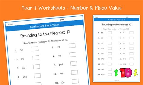 Year 4 Rounding To The Nearest 10 Worksheets Ks2 Number And Place Value Primary Maths