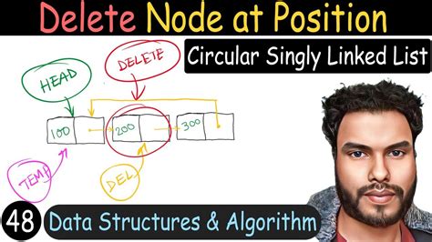 48 Delete Node At Position Circular Singly Linked List Dsa