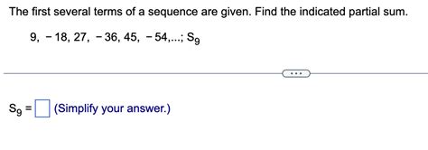 solved the first several terms of a sequence are given find