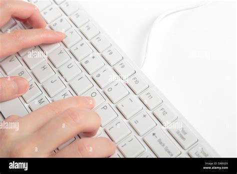 Business Lady Typing Keyboard Stock Photo Alamy