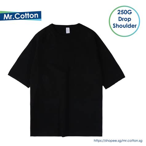 250g Drop Shoulder Heavy Weight Pure Cotton Tee T Shirt Short Sleeve
