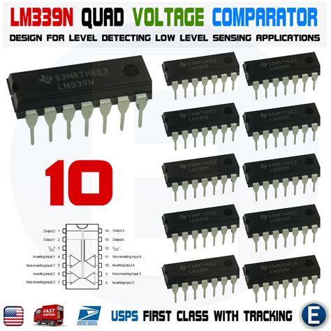 10pcs Ic Lm339 Lm339n Dip 14 Low Power Quad Voltage Comparator Eelectronicparts