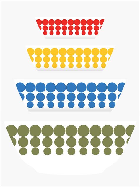 Pyrex Dots Sticker For Sale By Kalepanic Redbubble