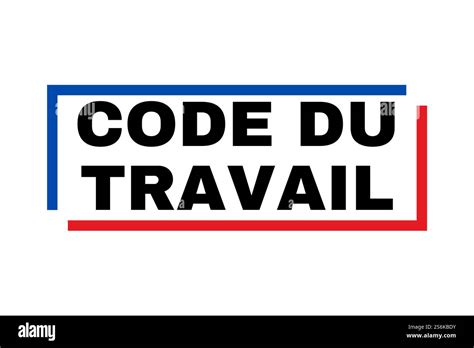 Labor Code Symbol Icon Called Code Du Travail In French Language Stock