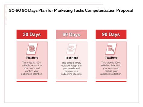 Transforming Marketing Services Through Automation 30 60 90 Days Plan For Marketing Tasks