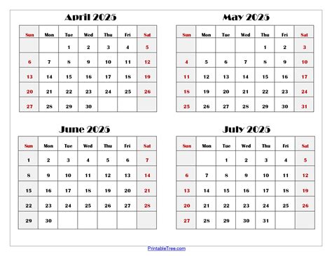 Four Month Calendars 2026 And 2027 Printable Pdf 4 Months Calendar One