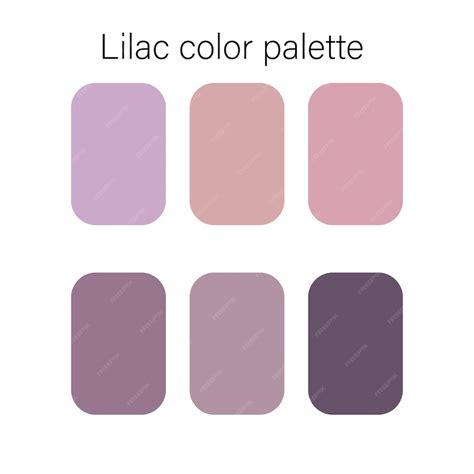 Premium Vector Lilac Color Palette Swatch Guide Decoration Scheme Vector