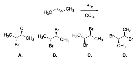 Solved Br2 Ch3 H3c Ccl4 Ci Br Br Ch3 H3c Н С Н С Br Ch3 Ch3