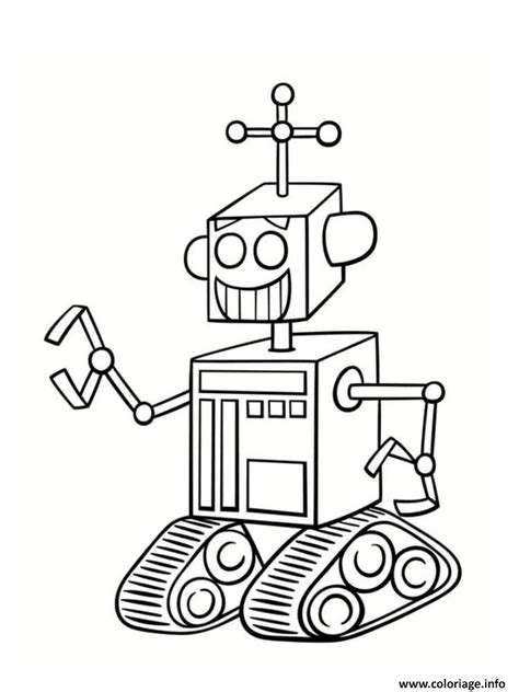 Coloriage Robot Transporteur Dessin Robot à Imprimer
