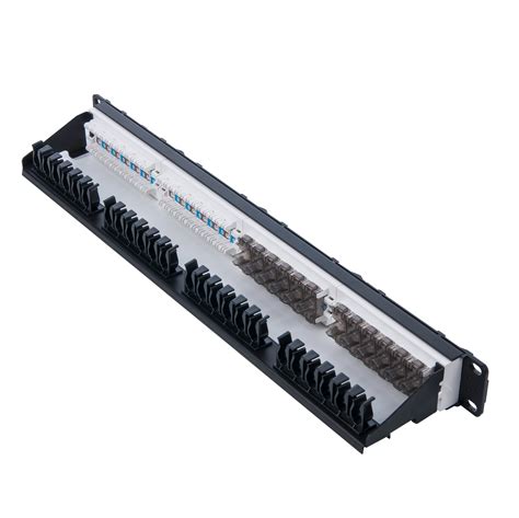 24 Port Patch Panel With 90 Degree Angled Ports For Cat 6a China Origin Patch Panel And 24