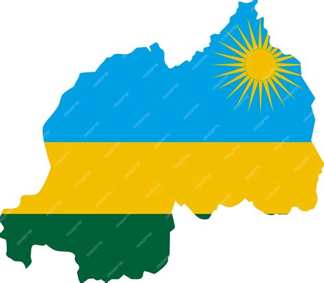 Premium Vector Rwanda Map With Flag African Cartography