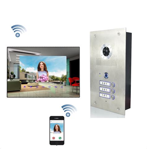 Works With Smart Phone Intercom System 4 Wires Wifi Video Doorphone System Video Doorphone