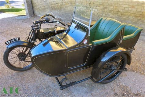 1920 Ajs Model D Sidecar Combination Green Livery