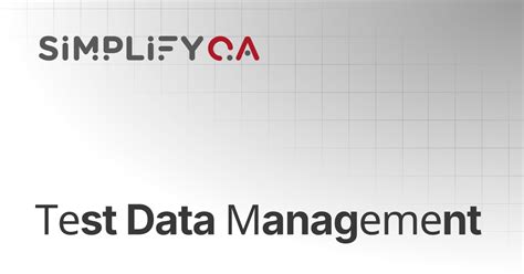 Test Data Management Simplifyqa Help Doc
