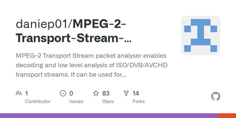 GitHub Daniep MPEG Transport Stream Packet Analyser MPEG Transport Stream Packet