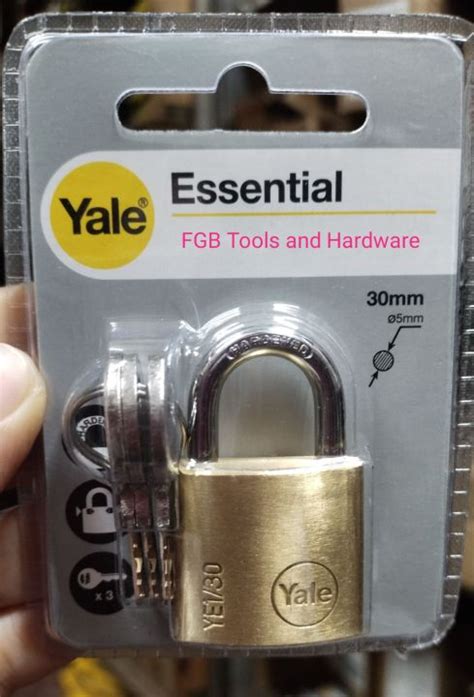 Yale Padlock Essential Series Brass Padlock Ye1 20mm 25mm 30mm 35mm