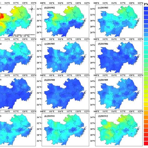 the spatial distribution of pm2 5 concentrations from january to