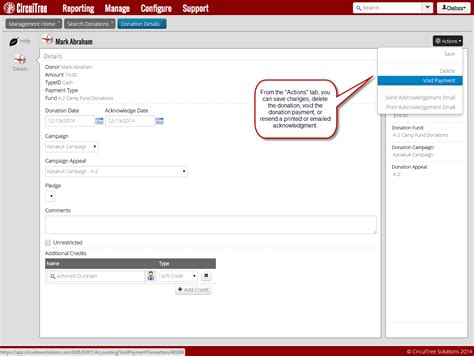 How Do I Search For A Donation Circuitree Supportcircuitree Support