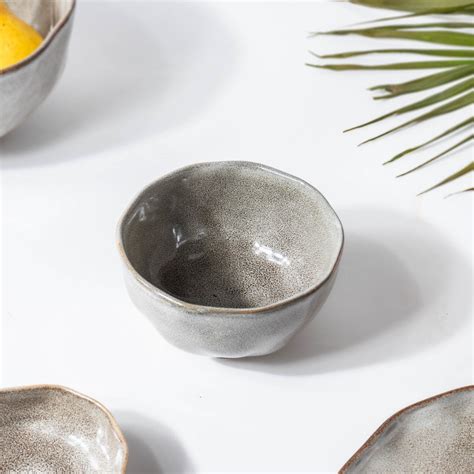 Eclectic Stoneware Ceramic Side Bowl Grey 300 Ml