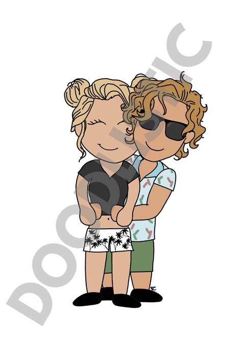 John B Sara Cameron Outer Banks Fan Art Drawing Cartoon Drawings Fan