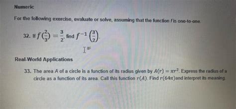 Solved Numeric For The Following Exercise Evaluate Or