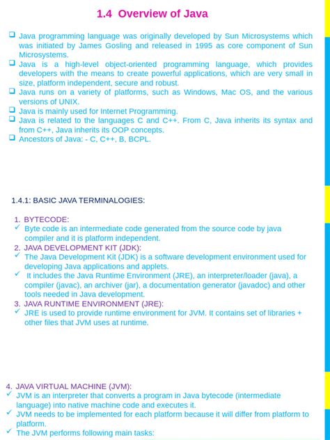 Oop Cs3391 Unit 1 Lecture Note 7 Pdf Java Programming Language