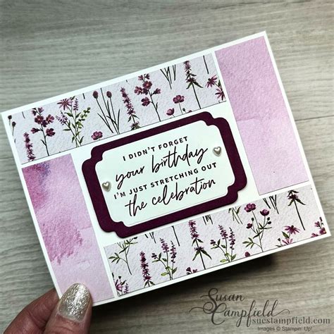 Dainty Flowers Card Layout That Uses Paper Scraps Card Layout