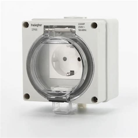 Розетка уличная Ip66 влагозащищенная садовая наружняя с крышкой купить по низкой цене в