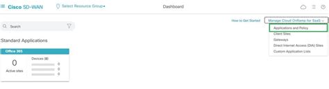 Configure SD WAN Cloud OnRamp For SaaS Cisco