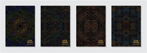 축제 판타지 세트 커버 디자인 수직 템플릿 기하학적 3d 패턴 엠보싱 배경의 민족 원래 컬렉션 0명에 대한 스톡 벡터 아트 및