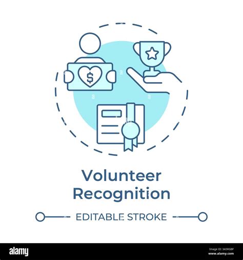 Volunteer Recognition Soft Blue Concept Icon Stock Vector Image And Art Alamy