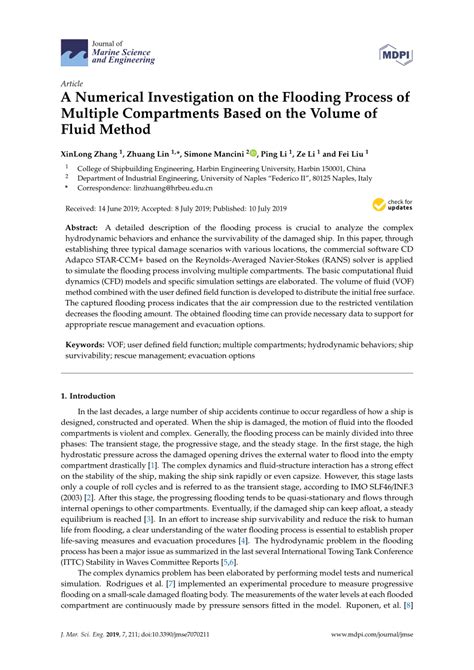 Pdf A Numerical Investigation On The Flooding Process Of Multiple
