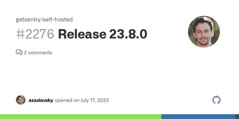 Release 2380 · Issue 2276 · Getsentryself Hosted · Github