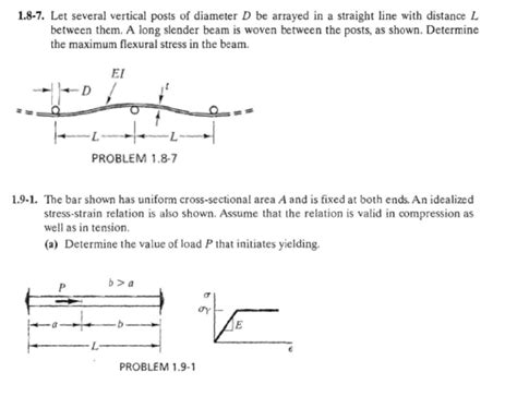 18 7 let several vertical posts of diameter d be arrayed in a straight
