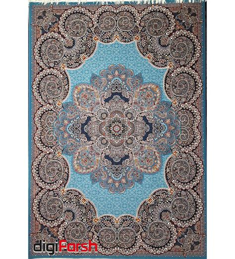 فرش 700 شانه طرح دنیز آبی خرید اینترنتی فرش ماشینی نیاوران دیجی فرش