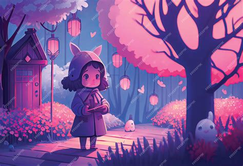 Premium Ai Image Animation Sakura Festival Animation In The Style Of 2d Game Art Dreamlike