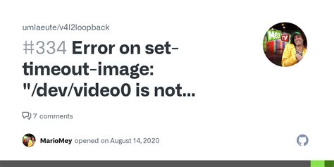 Error On Set Timeout Image Devvideo0 Is Not Output Device · Issue