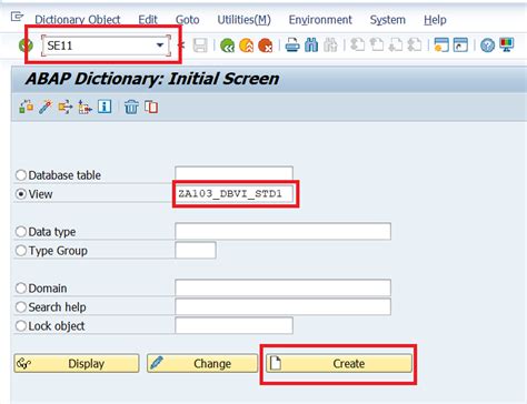 Creating A Database View In Sap Abap
