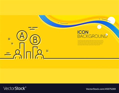 Ab Testing Line Icon Ui Test Chart Sign Minimal Vector Image