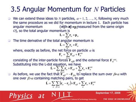 Physics430 Lecture06 Center Of Mass Angular Momentum Ppt