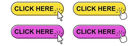 premium vector click here button with arrow cursor click button in