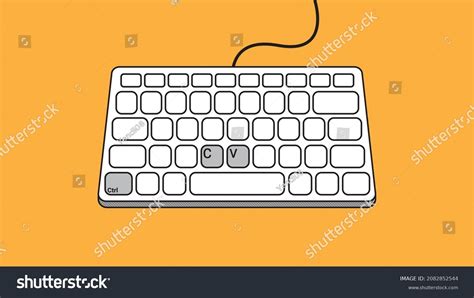 Keyboard Keys Ctrl C Ctrl V Stock Vector Royalty Free Shutterstock