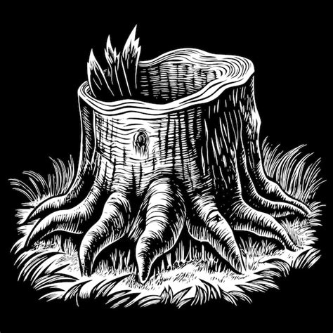 Isolated Tree Stump Vector Illustration Or Tree Stump Concept Illustration Premium AI
