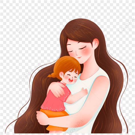 어머니는 아이들을 안아줍니다 Png 일러스트 무료 다운로드 Lovepik