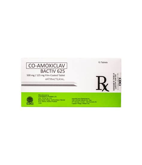 Bactiv 625mg Fc Tablet Rose Pharmacy Medicine Delivery