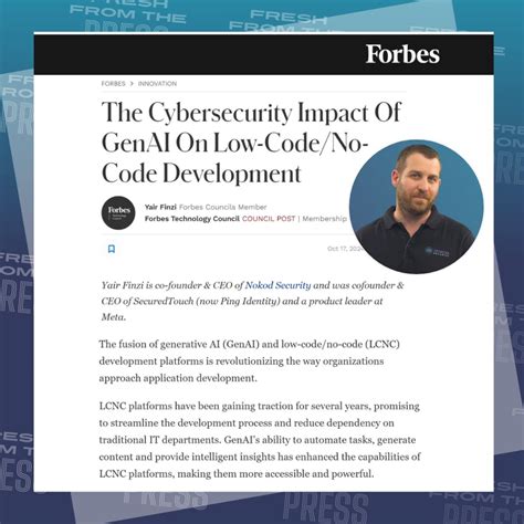 Freshfromthepress Genai Lcnc Cybersecurity Appsec