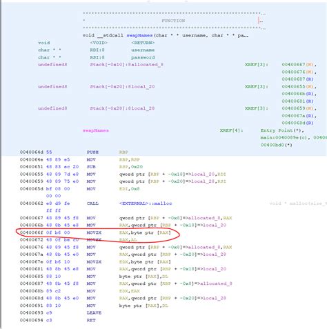 Byte Ptr Assembly Instruction Rghidra