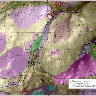 Sample Distribution Black Circles For NTS Map Areas 12A 08 12A 01 Download Scientific