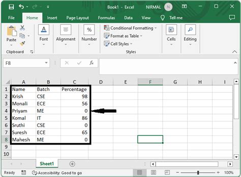 How To Delete An Entire Row If A Cell Contains Zero In Excel