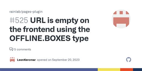 Url Is Empty On The Frontend Using The Offlineboxes Type · Issue 525 · Rainlabpages Plugin